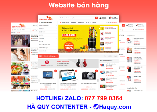 NHỮNG MẪU WEBSITE BÁN HÀNG DỄ NHẤT